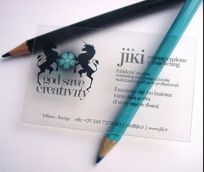 clear transparent PVC business cards see through cards free shipping ...