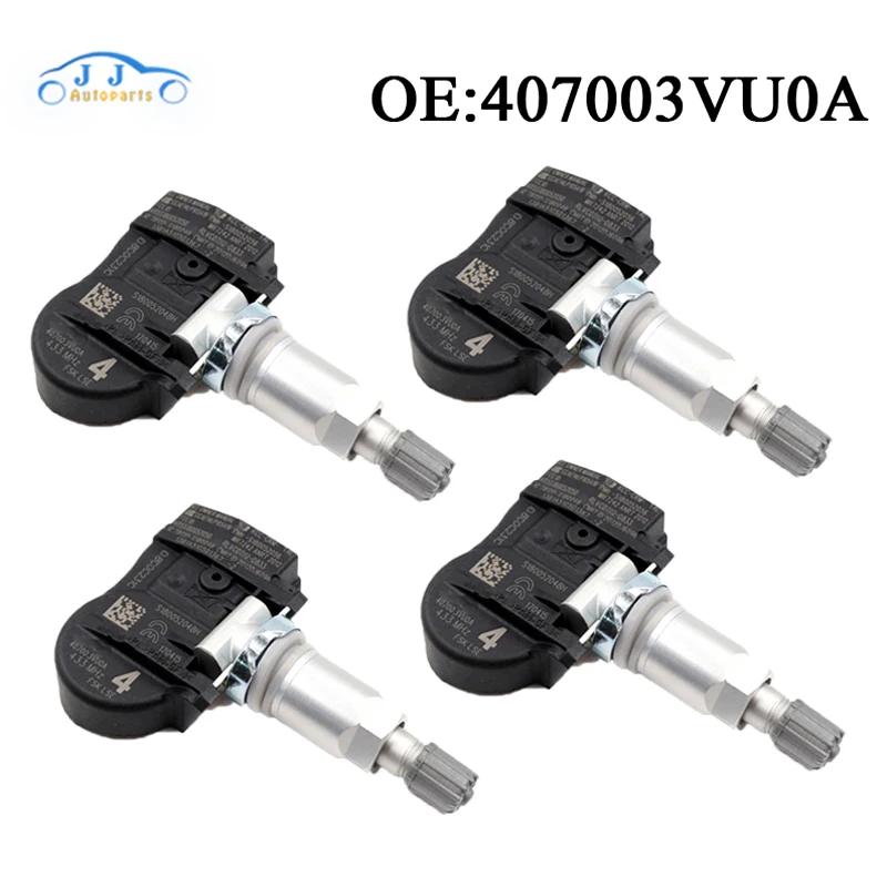 4PCS/Lot 407003VU0A 433MHZ For Nissan NOTE QASHQAI TIIDA Hatchback X T ...