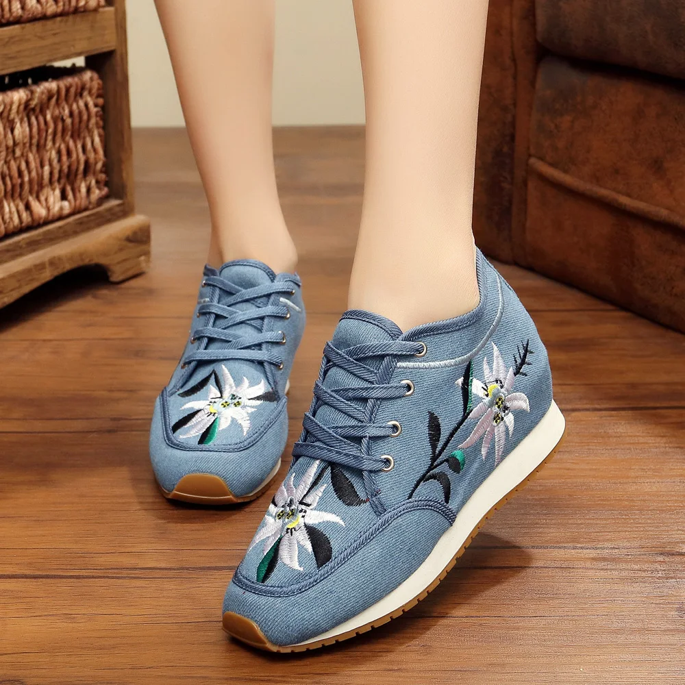 Chinese Women Embroidery Flower Shoes New 2018 Spring Spring Casual ...