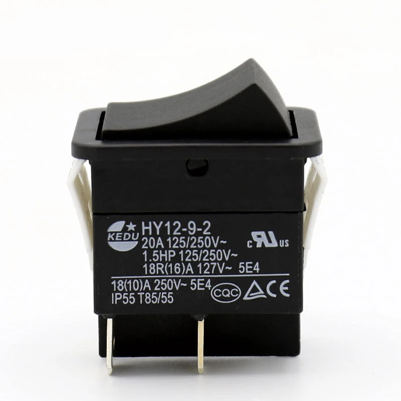 Kedu HY12-9-2 4 Pins Drukknop Tuimelschakelaar Aan-Uit Boog Drukknop Drukknop Schakelaars Voor ...