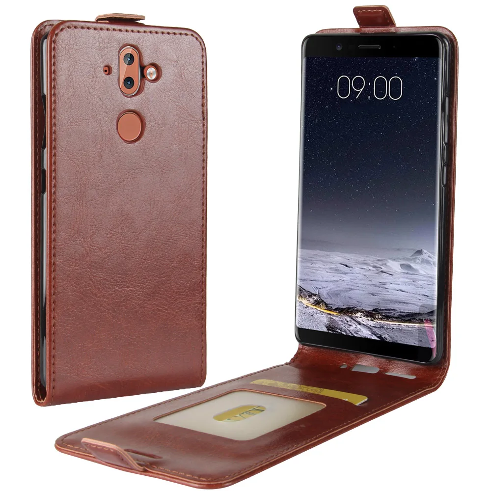 Case for Nokia 8 Sirocco Down Open Style Cases Flip Leather Thick Solid ...