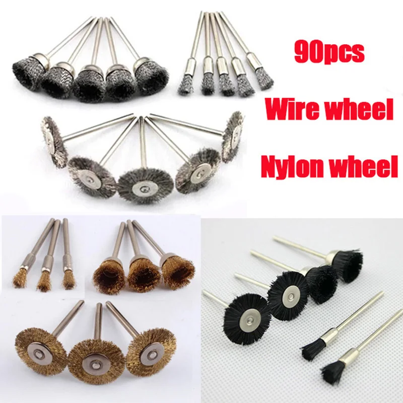 90ps-Steel-Wire-Wheel-Brush-dremel-rotary-tool-accessories-power-tools ...