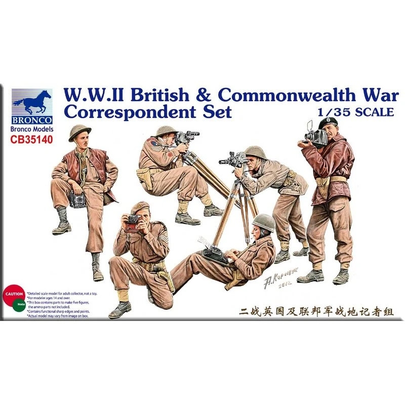 Bronco Cb35140 1/35 Wwii British & Commonwealth War Correspondent Set ...