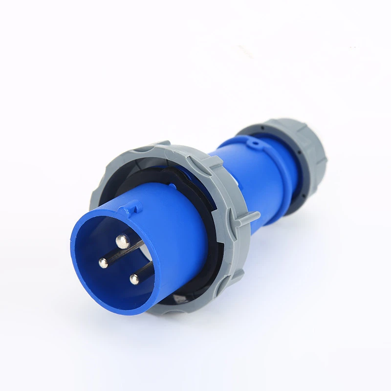 16a 3pin Ip67 2p+e Waterproof Electric Industrial Plug Socket Male/female Industrial Connector ...