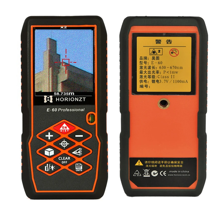 Handheld laser range finder for visual measurement digital 60m color ...