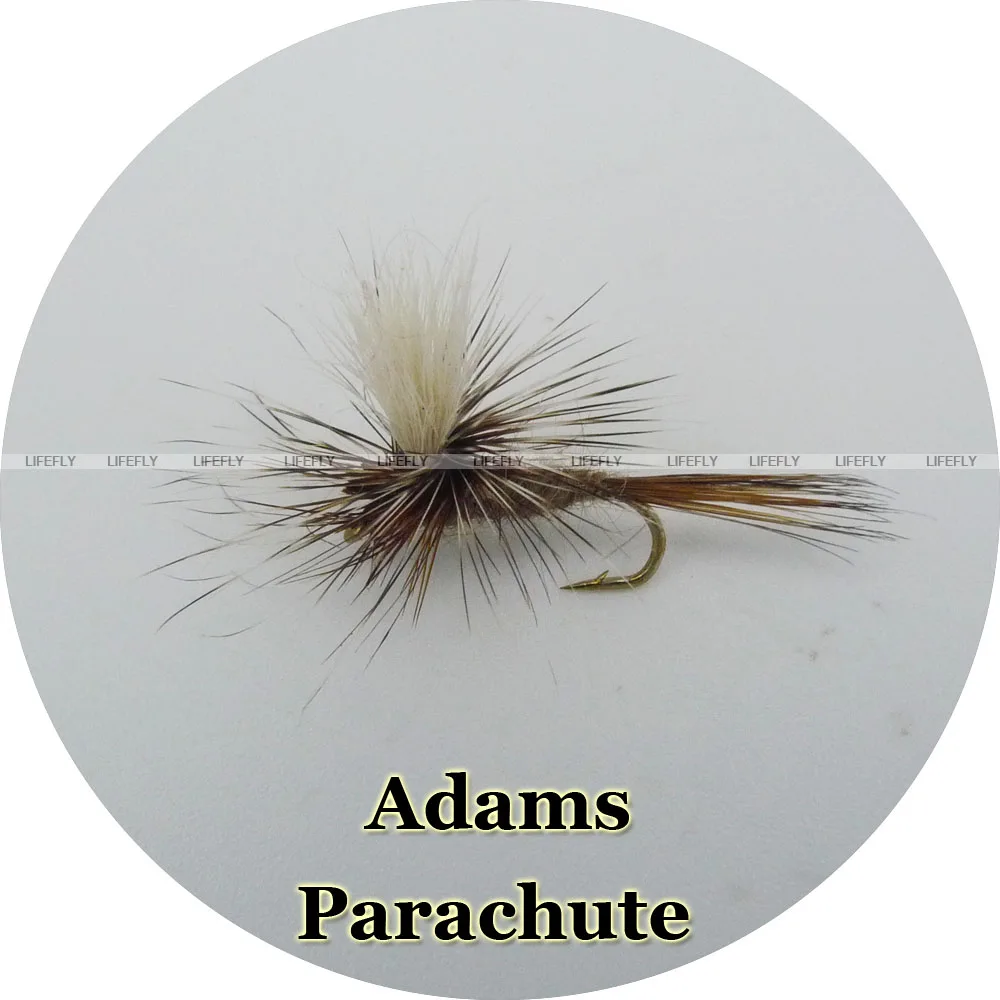 1 Dozen Adams Parachute - Dry Flies, Trout, Fly Fishing - Fishing Lures ...