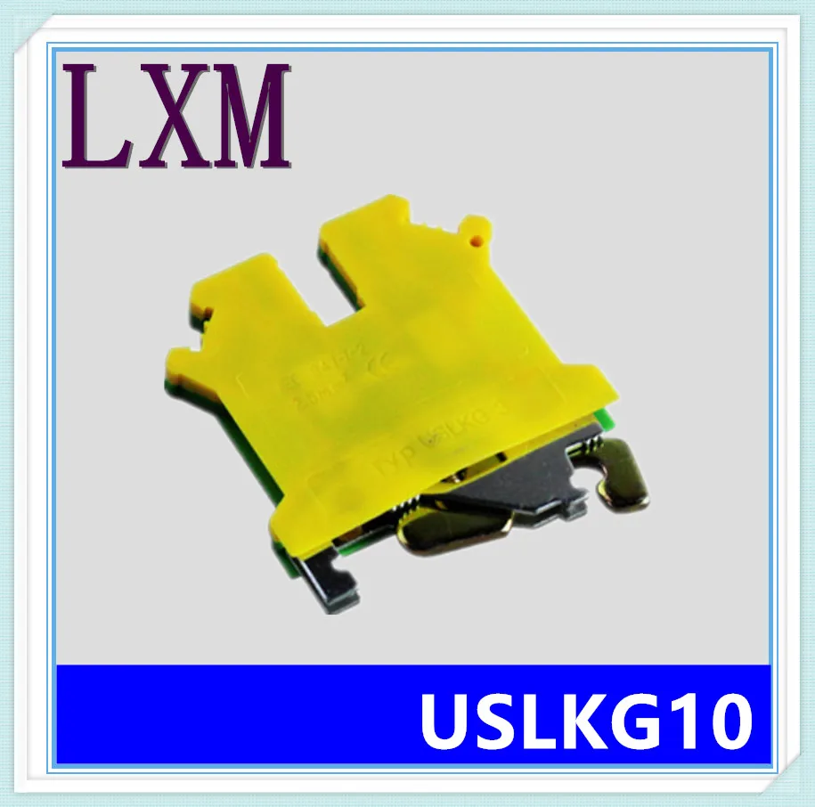 2PCS/LOT USLKG10 High quality Pure copper yellow green earth terminal ...