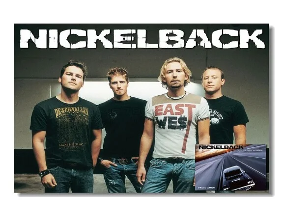 Nickelback 3 Rock Band Modern Stylish Custom Fashion Tatoo On Wall ...