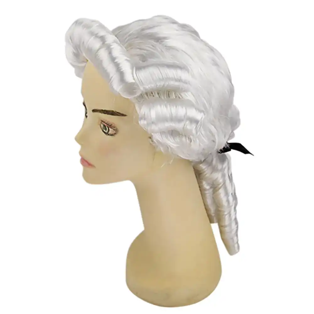Men Colonial Wig 18th Century Gentlemen Court Costume Retro Curly ...