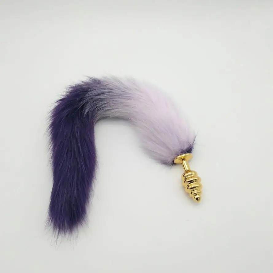 Buy 2018 Hot 40cm Gold Aluminum Alloy Anal Plug Fox