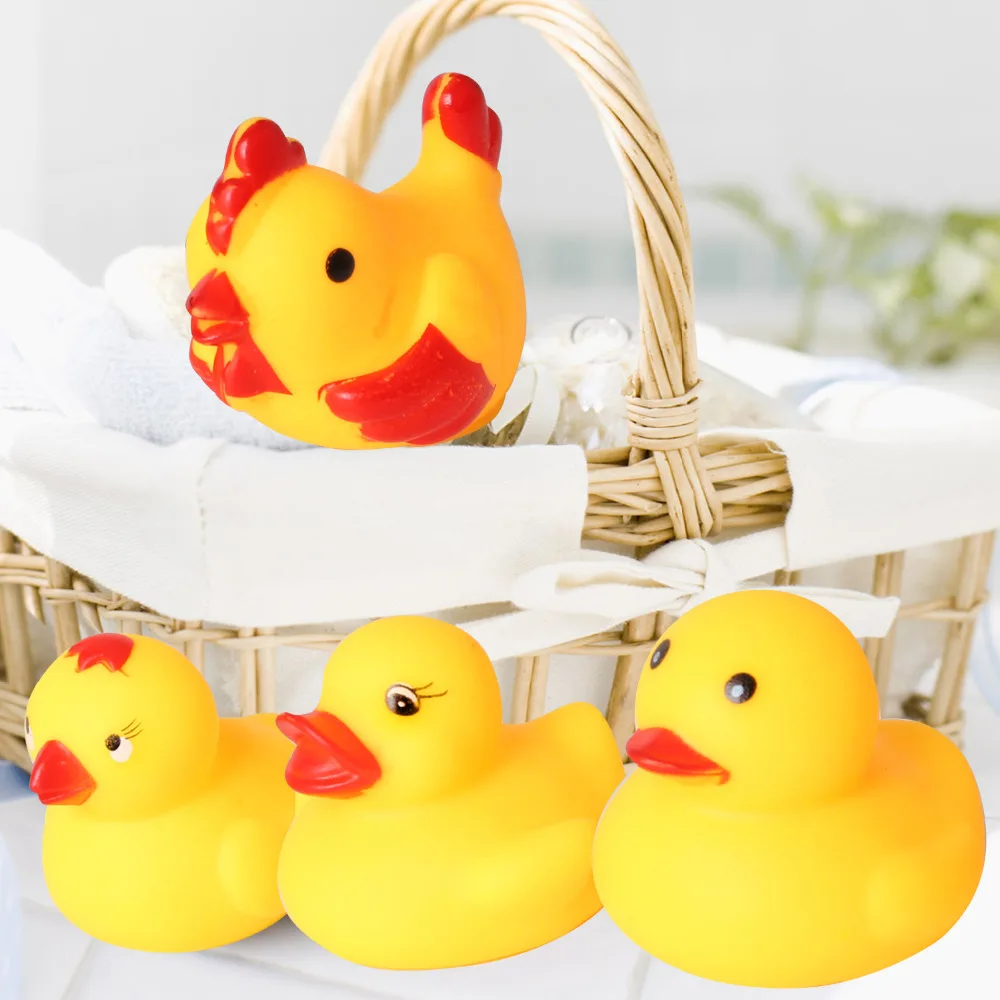 30 pcs Mini Animals Bath Toys Colorful Soft Floating Rubber Ducks ...