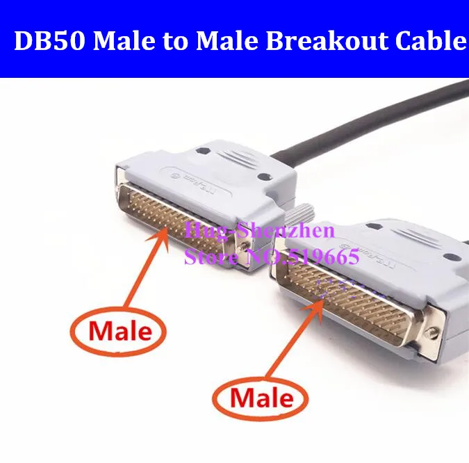 Db50 D-sub Dr-50 50 Pins Male To Male Signal Terminal Breakout ...