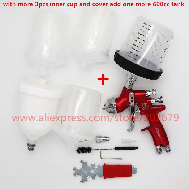Free-Shipping-Spray-Gun-With-Mixing-Cup-No-clean-Tank-LVMP-High-Quality ...
