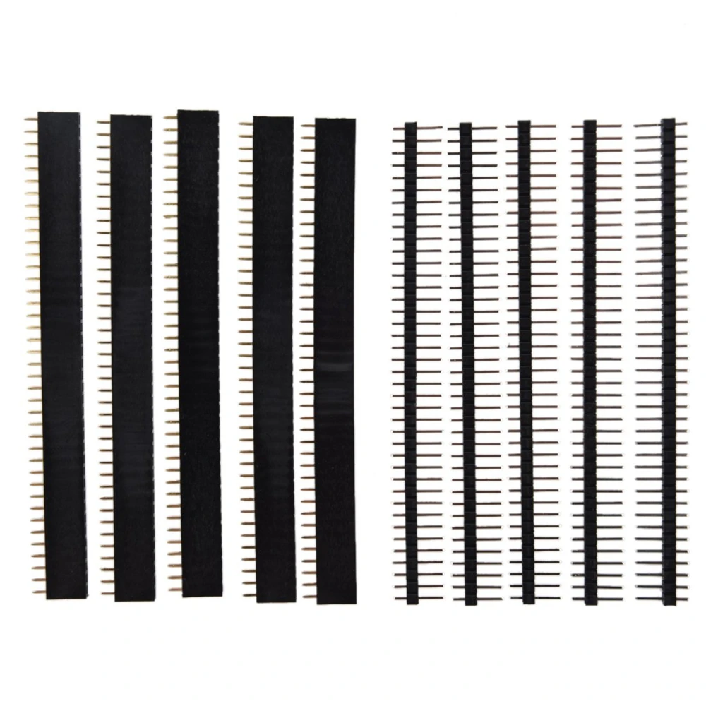 40 Pin 1x40 Single Row Male and Female 2.54 Breakable Pin Header PCB ...
