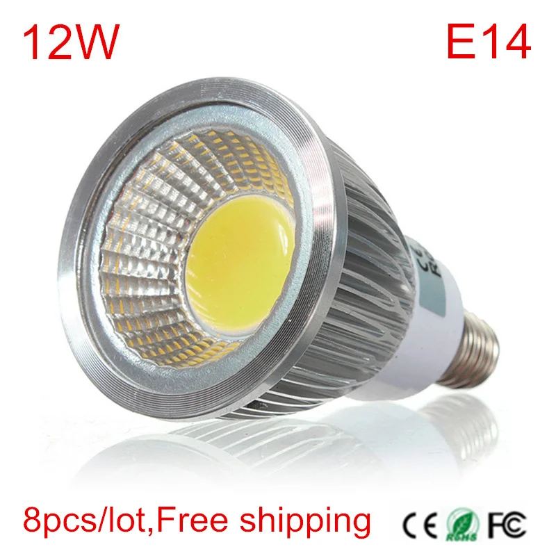 Super Power Led Lamps E14 12w Cob Chips High Lumen Led Spotlight Bulb ...