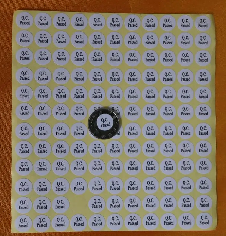 Qc Adhesive Label Sticker Custom Label Sticker Qc Passed Sticker 10000pcslot White Color Round