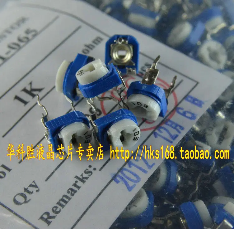 RM065 102 1K blue ( blue white ) Horizontal adjustable resistor ...
