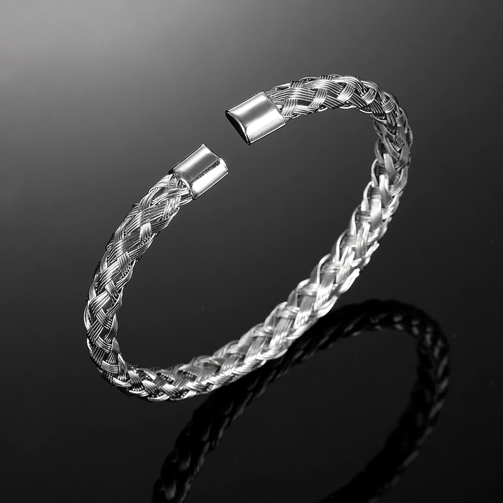 Stainless Steel Expandable Wire Bracelet Fashion Men/Women Cable Wire ...