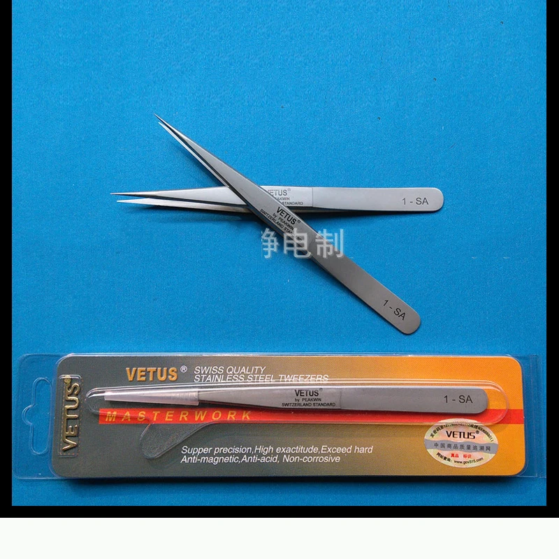 VETUS 1 SA tweezers stainless steel hyperfine high precision tweezer ...
