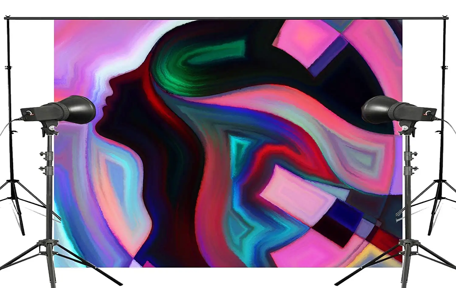 7x5ft Exquisite Abstract Painting Pink Photography Background Long Hair ...