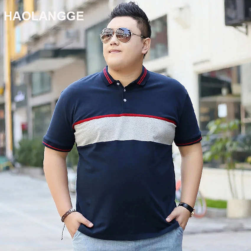 HAOLANGGE Plus Size 3XL 4XL 5XL 6XL 7XL 80 150KG Men's Turn Down Collar ...