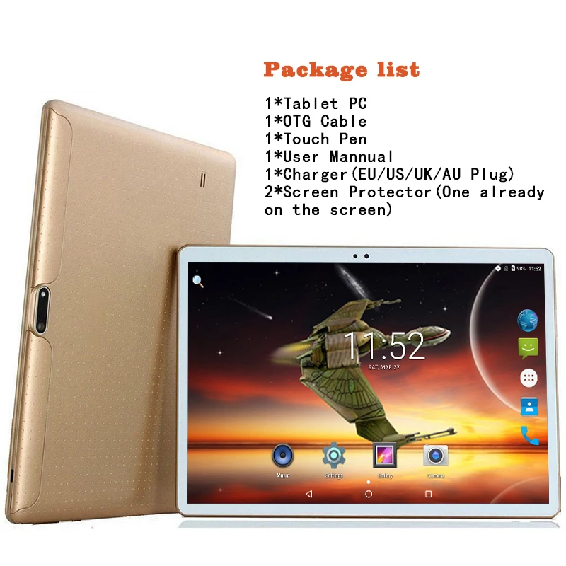 Original 10 inch tablet pc Android 7.0 RAM 4GB RAM 64GB Dual SIM card ...