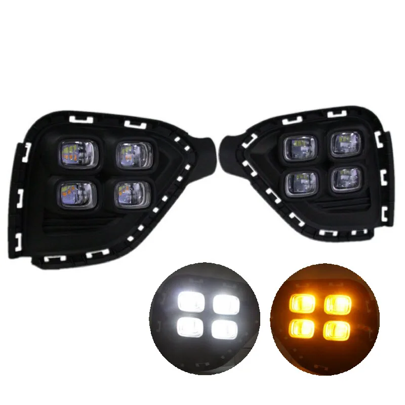 Car Styling For Hyundai Creta IX25 2017 2018 White DRL Driving LED Daytime Running Lights Yellow ...