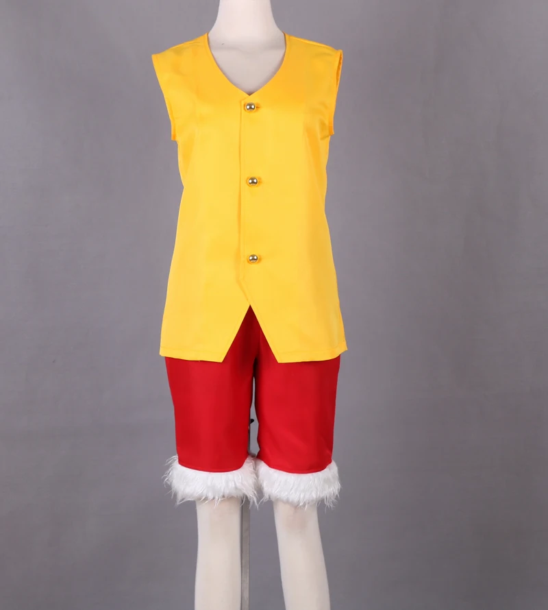 One Piece Anime Monkey D Luffy Yellow Cosplay Costume - AllCosplay.com