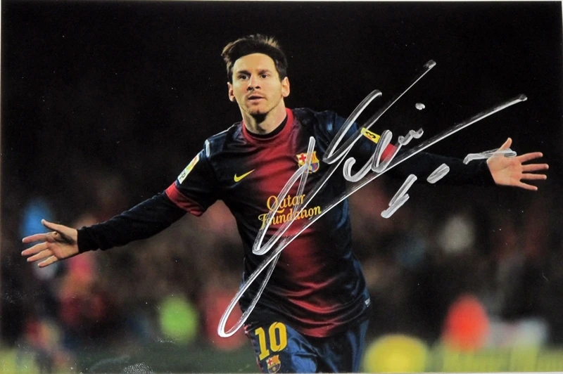Lionel Messi Signature photo classic action set posters HD Print Size ...