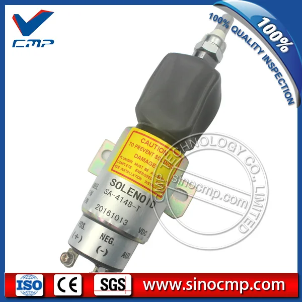 24v parar válvula solenóide SA 4148 T, escavadeira solenóide ...