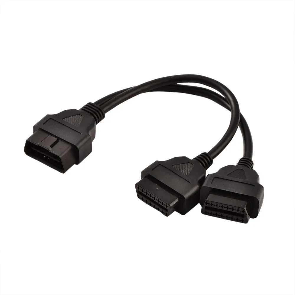 OBD2 OBDII 16 pin Splitter Diagnostic Tool Adapter Male to Dual Female ...