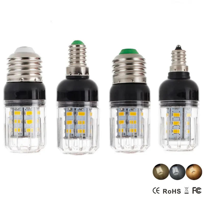 Led 전구 E27 E14 E12 E26 5730SMD 110V 220V DC 12V 24V 27LEDs 7W Led 옥수수 램프, 크리스마스 샹들리에 촛불 조명 ...