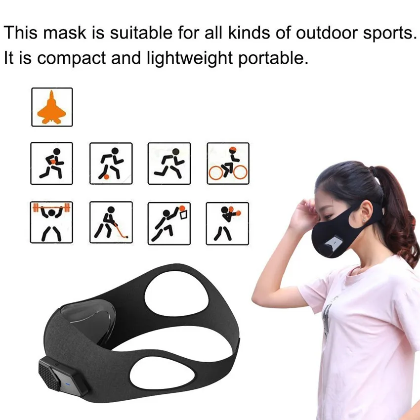 Outdoor Fresh Air Smart Electric Mask Health Air Purifying Sport Run ...