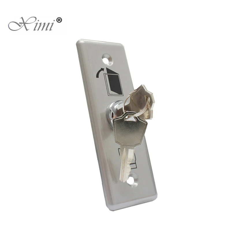 115mm Long Slim Type Stainless Steel Exit Button With Key For Access ...
