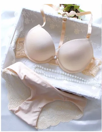 Deep V Sexy Y-line Straps //Soft Lace Bra and Panty Set //Front Closure ...