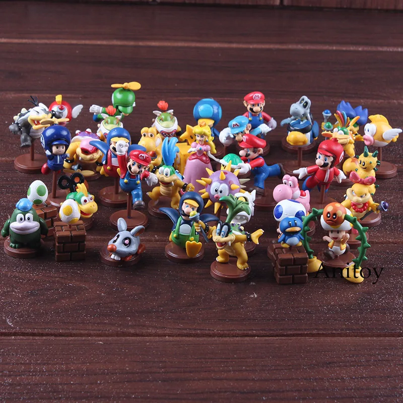 Furuta Super Mario Bros Toys Mario Luigi Peach Toad Bowser JR Wendy ...