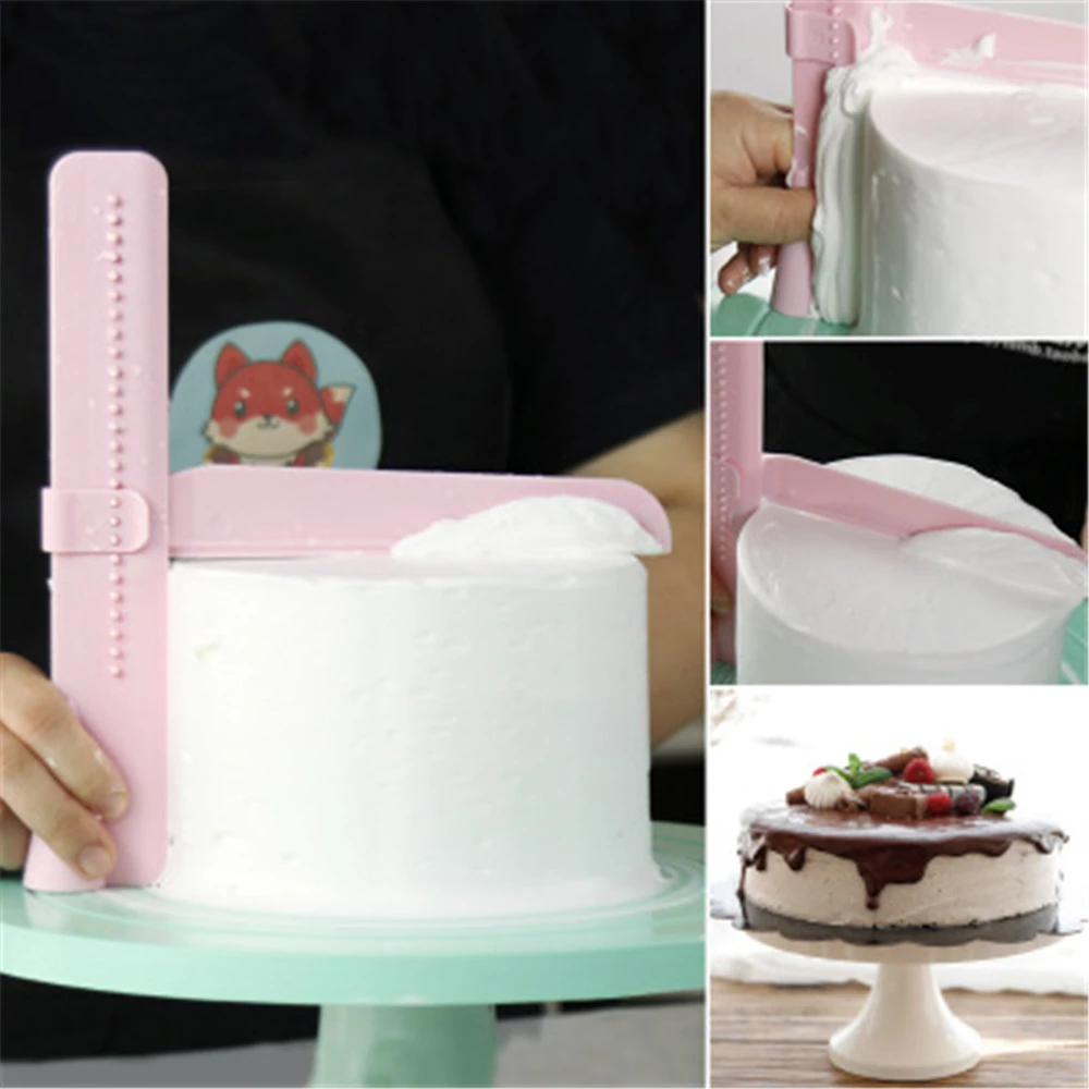 2pcs Adjustable height fondant cake screed scraper cake surface ...
