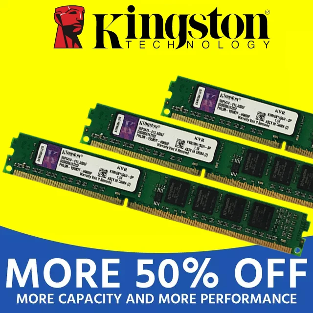 Kingston Módulo de memoria RAM para ordenador de escritorio, tarjeta de pc de 1 GB, 2 GB, PC2 ...