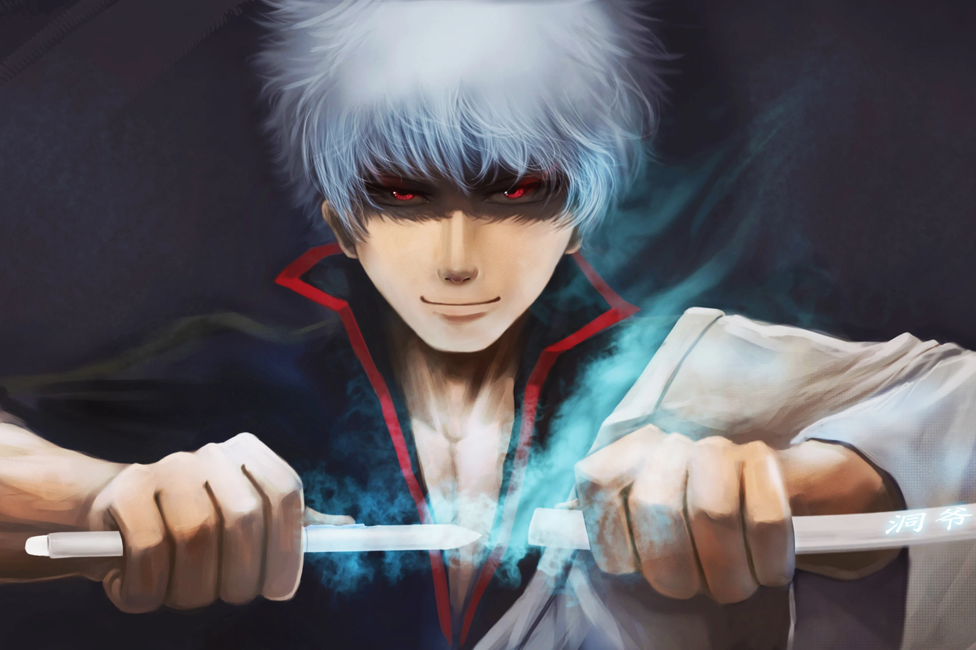 Anime Gintama sword guy Gintoki Sakata art MM105 Living room home art ...