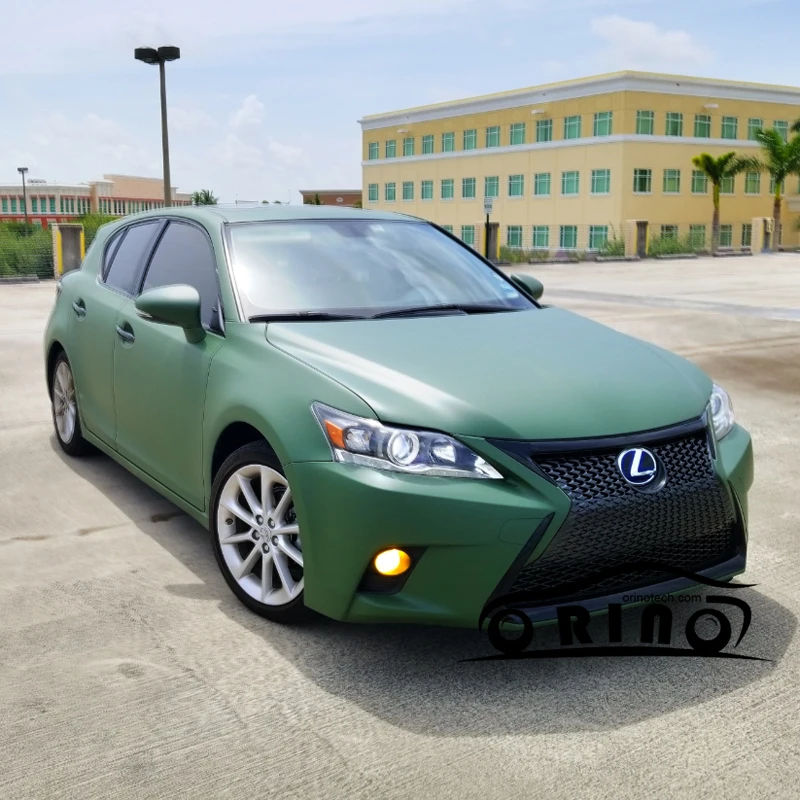 1.52X5/10/15/20/30M Matt Army Green Vinyl Car Sticker Matte Army Green ...