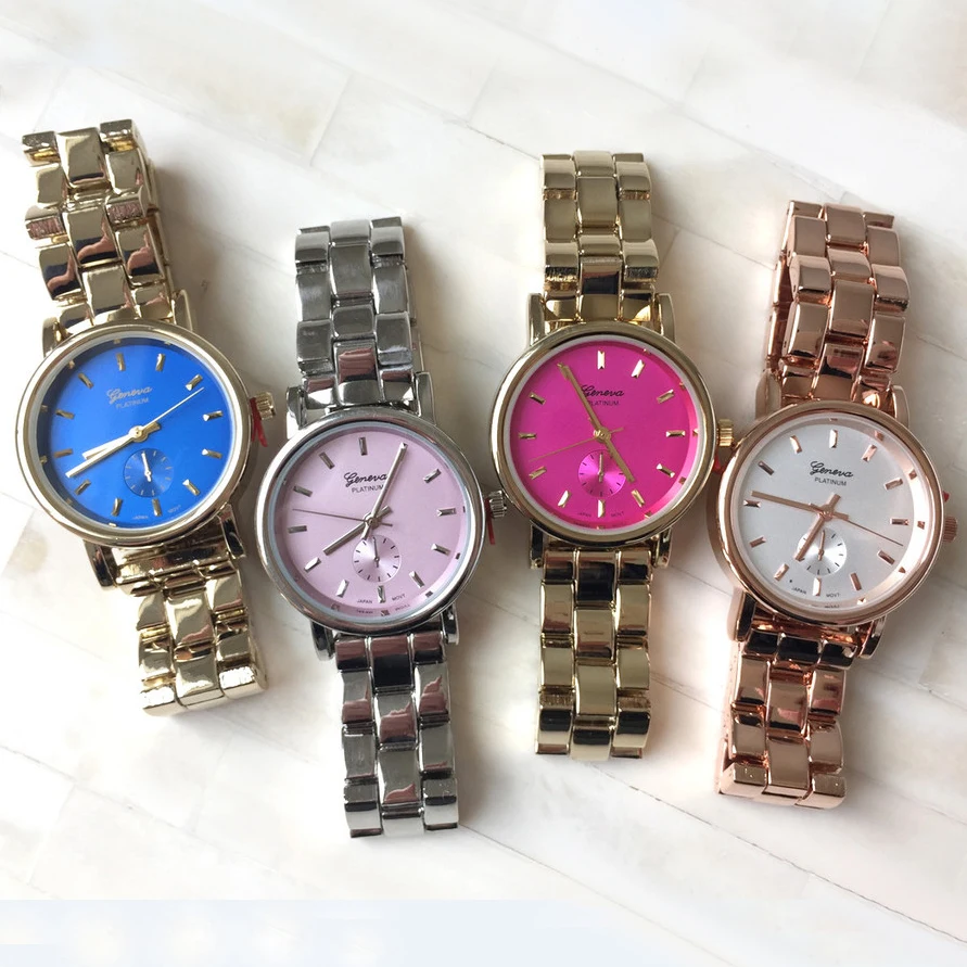2015 New Clean Classic High Polished Bracelet Watch,7 Colors Simple ...