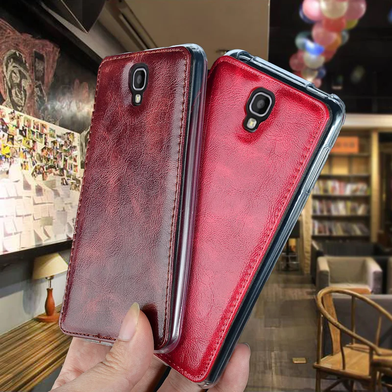 For Fly FS504 Case Luxury Leather Soft TPU Silicone Cases For Fly FS504 ...