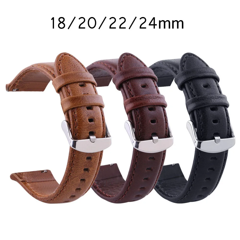 Correa de reloj para hombre y mujer, correas de cuero genuino de 18mm ...