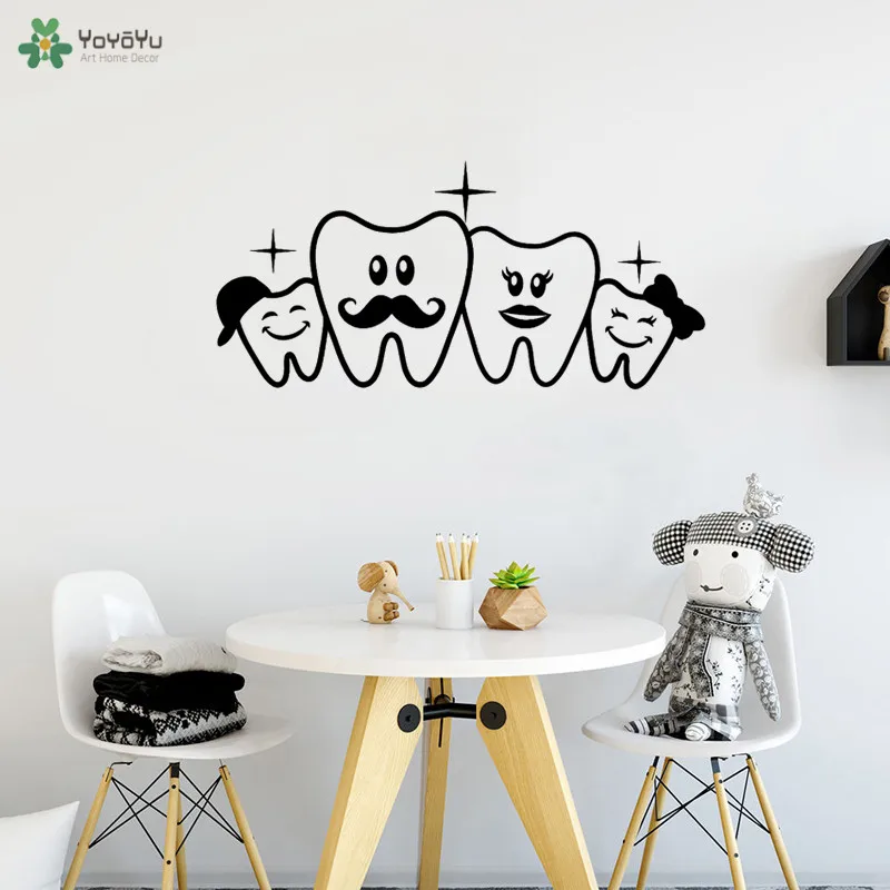 YOYOYU Wall Decal Teeth Dental Clinic Vinyl Wall Sticker Cute Creative ...