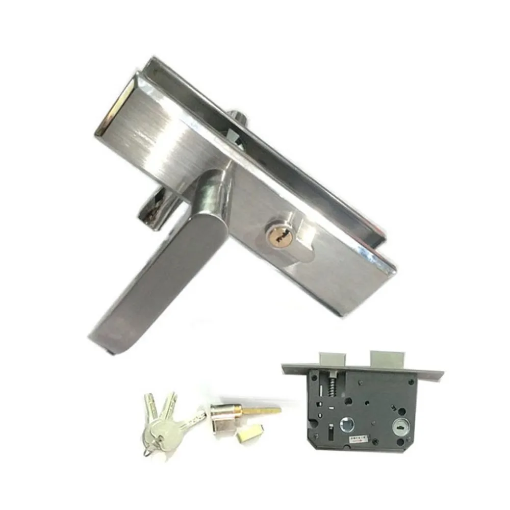 Door Lock Indoor Stainless Steel Panel Handles Handle Lock Double ...