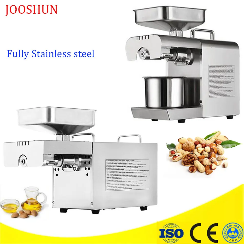 Stainless steel cold press oil extraction machine, heat seeds oil press ...