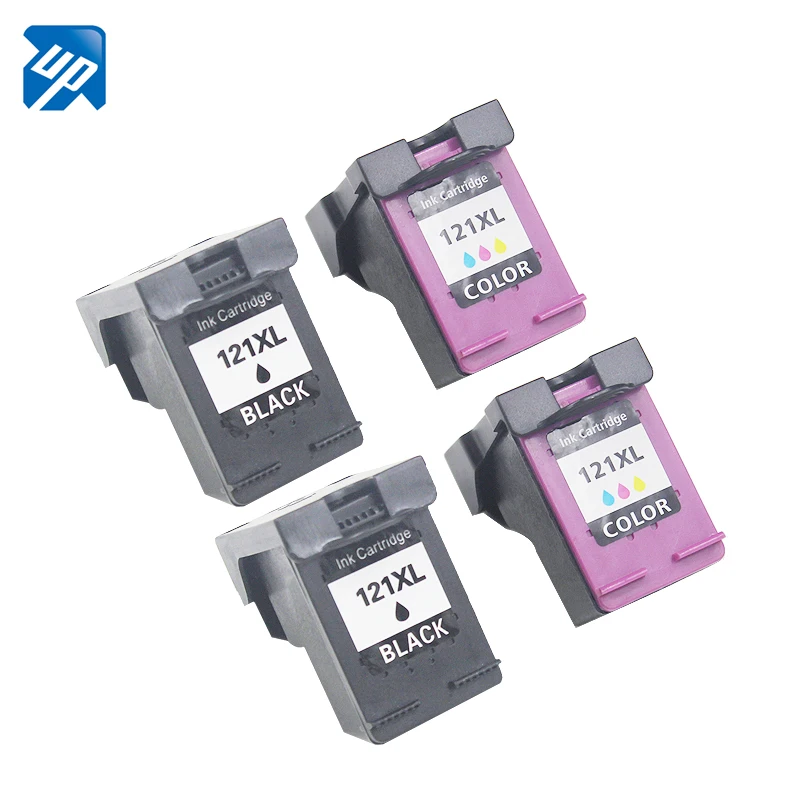 Marca 4 pcs Cartucho de Tinta Remanufactured compatível para hp121 Para ...