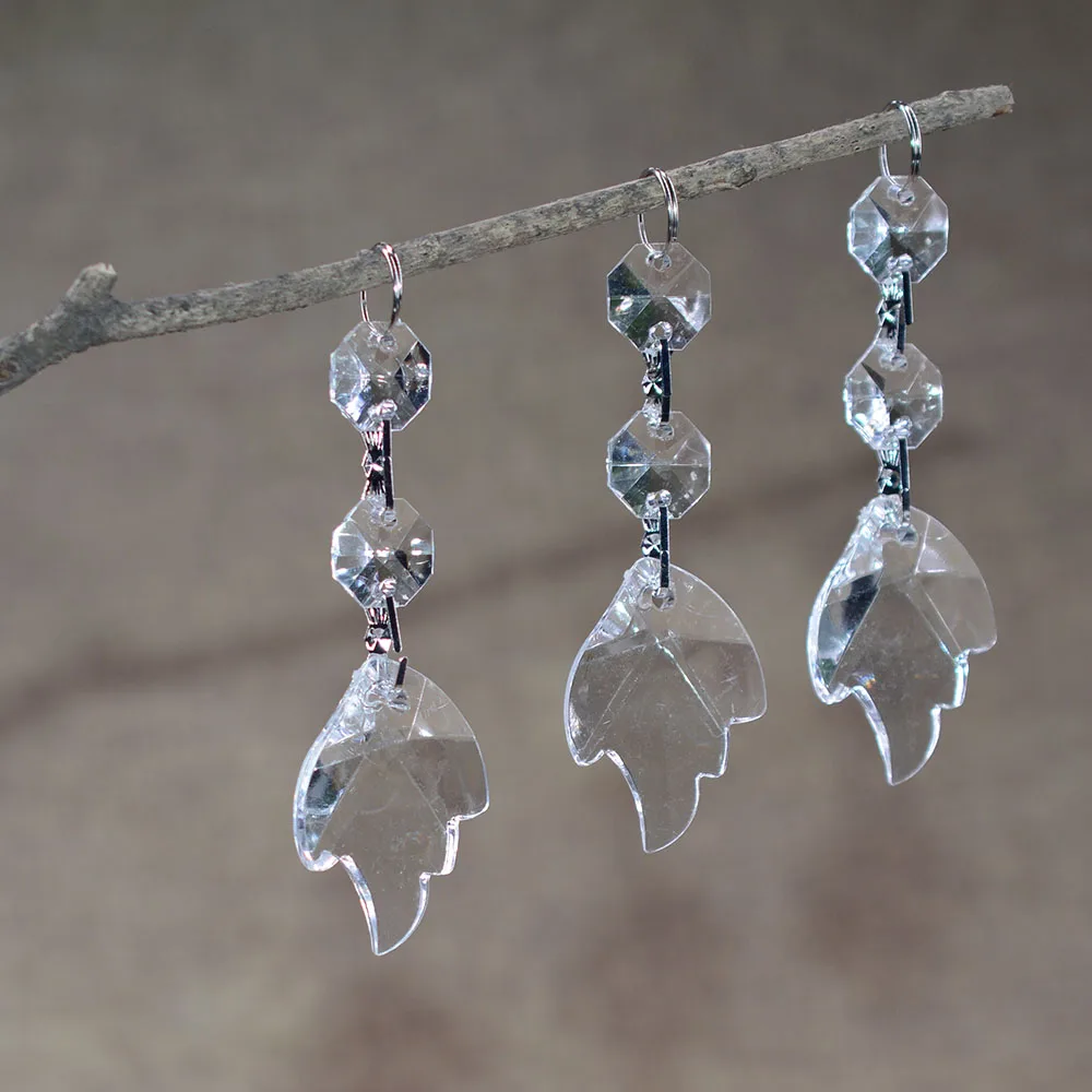 30pcs Clear Acrylic Crystal Beads Diamond Wedding Party Home Garland ...