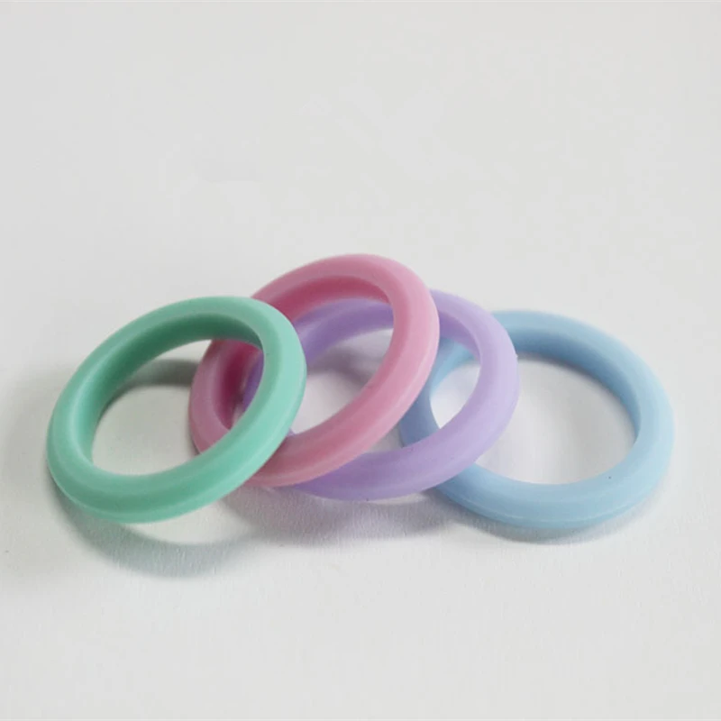4 5 6 7 8 Size 3mm Silicone Ring for Women Men Round Solid ...