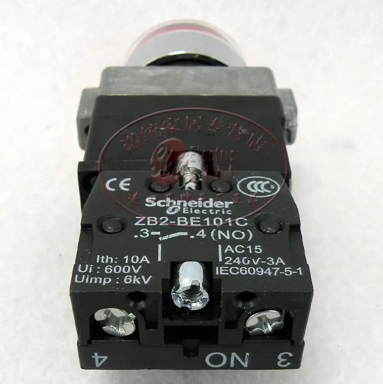 Original Schneider illuminated push button switch XB2 BW34M1C AC220V 1NO ZB2 BE101C|switch boat ...